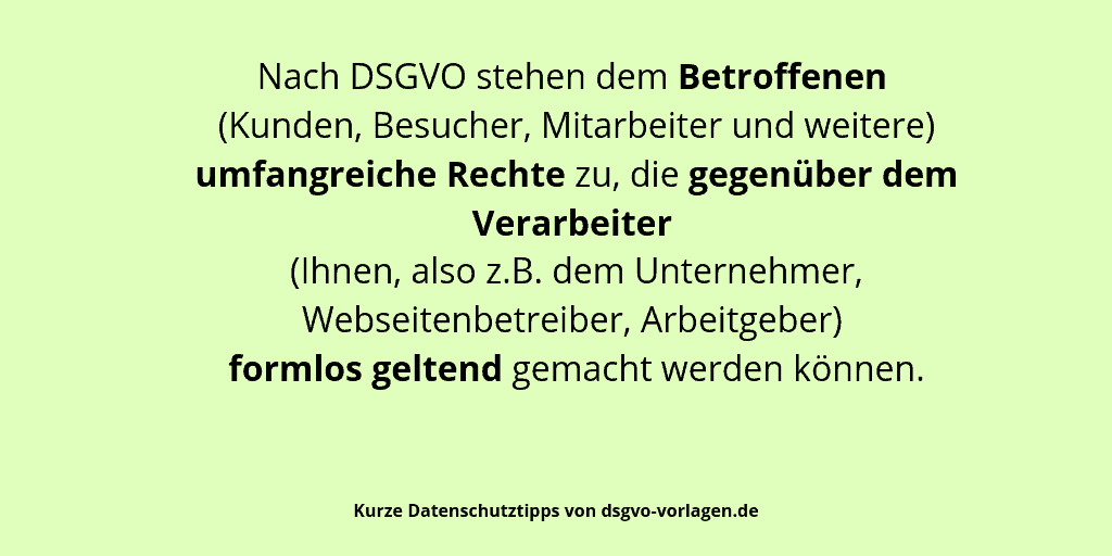 Recht - DSGVO-Vorlagen